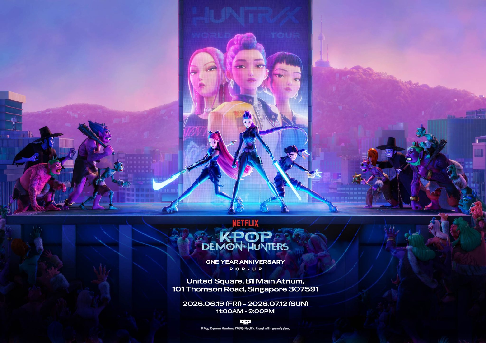 KPop Demon Hunters One Year Anniversary Pop-Up - United Square